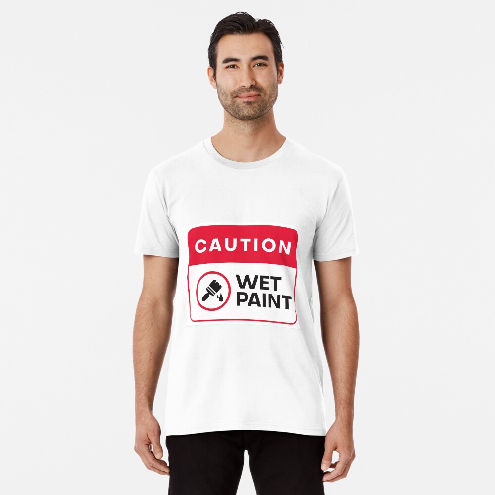 "Caution Wet Paint Sign - Red and Black color Design" Art Print for ...