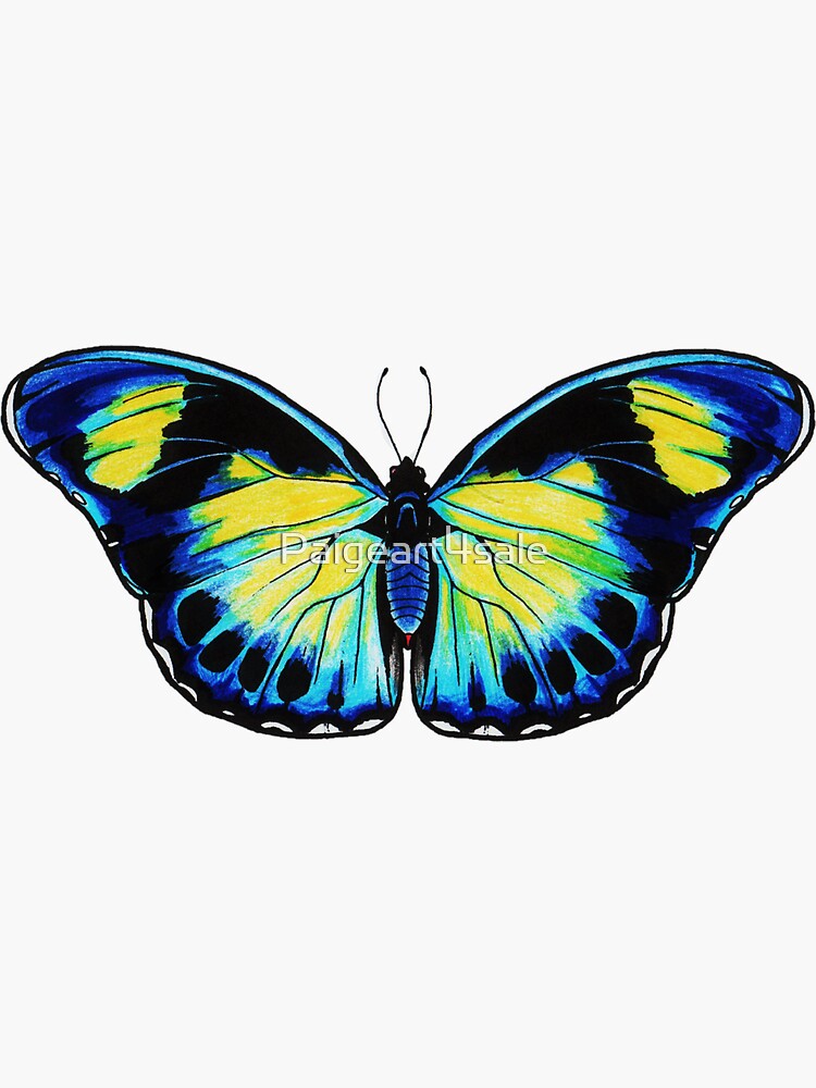 "Janetta Forester Butterfly" Sticker by Paigeart4sale | Redbubble