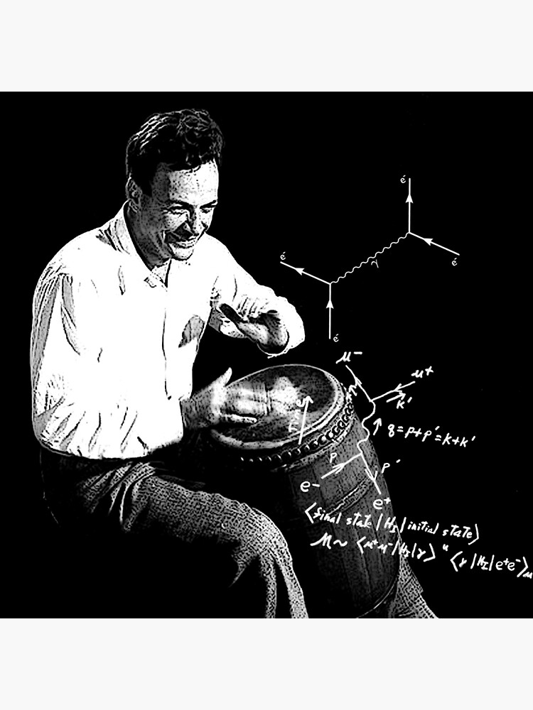 "Richard Feynman Bongos" Poster for Sale by Memelord2022 | Redbubble