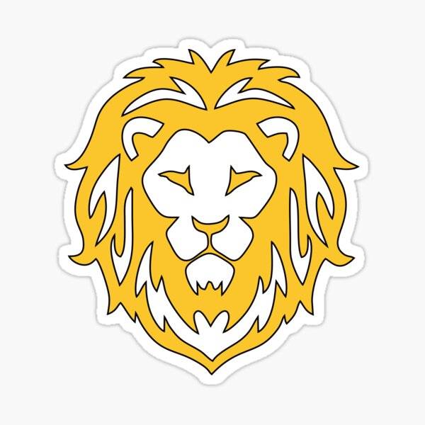 "golden lion" Sticker by Tak212store | Redbubble