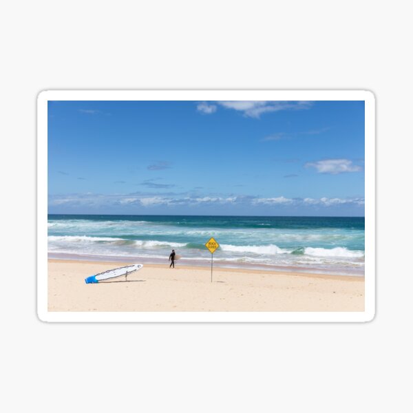 "Manly Beach Sydney - Beach closed Sign " Sticker for Sale by ...