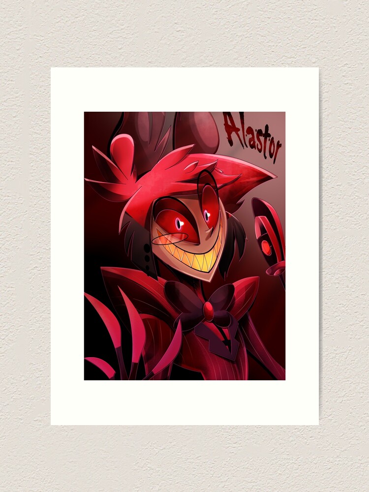 "Radio Demon Hazbin Hotel Fanart Boy Girl Alastor Retro Vintage" Art ...