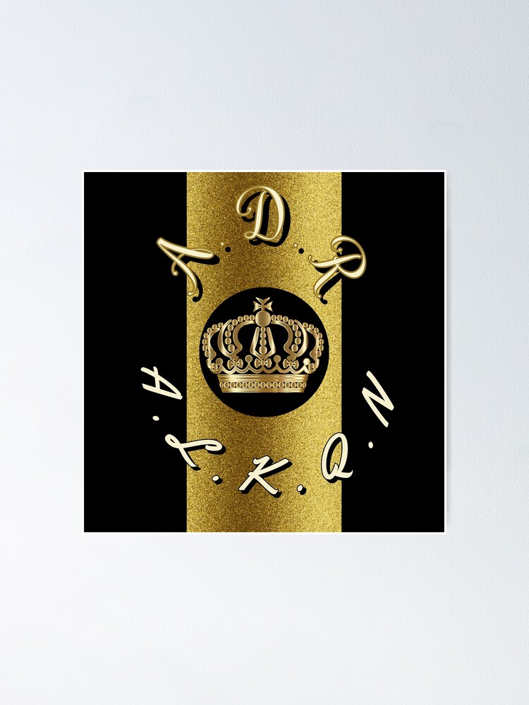 "Latin King Custom Black / Gold Flag Design Crown with Number 5 Five ...