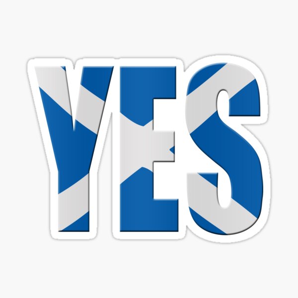 "Scottish flag yes " Sticker by stuwdamdorp | Redbubble