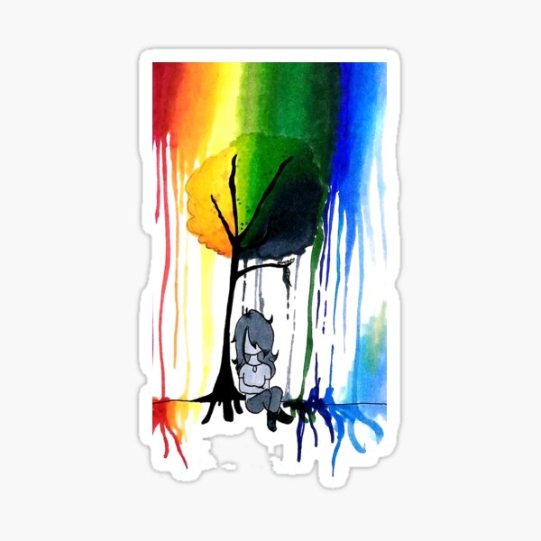 "Depression" Sticker for Sale by aliciatiu | Redbubble