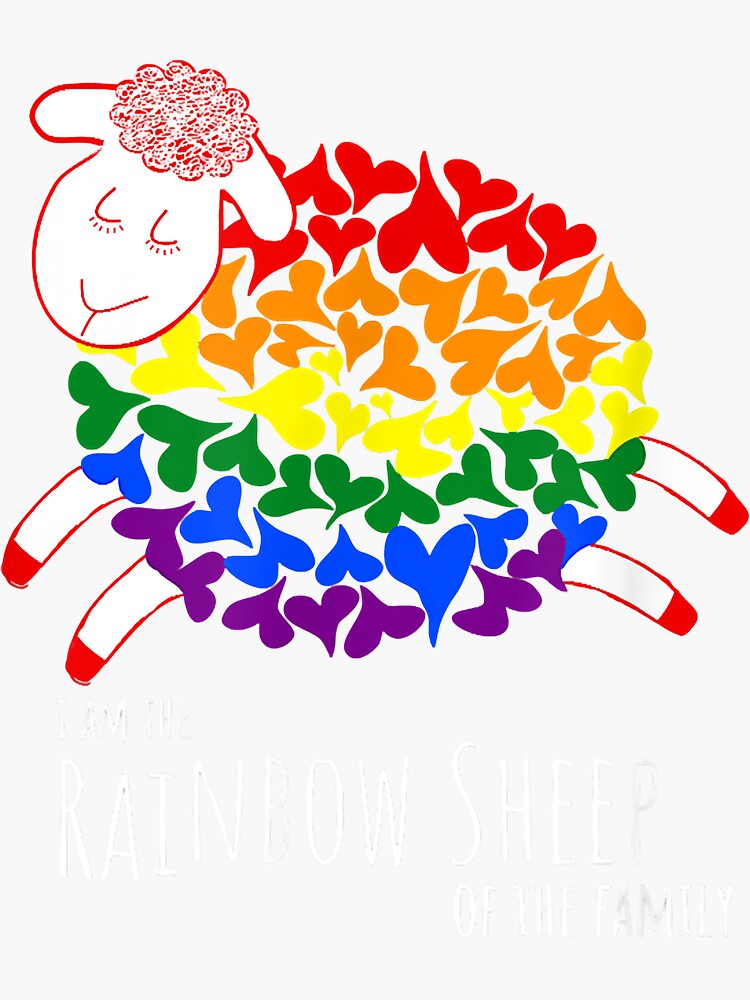 "I Am The Rainbow Sheep Cute LGBTQ Sheep & LGBT Pride Month T-Shirt.png ...