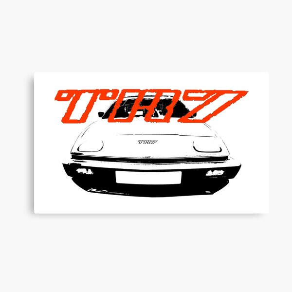 "Triumph TR7 British classic car monoblock black and white with logo ...