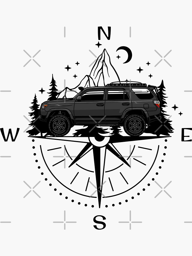 "grey 5th Gen 4runner" Sticker by Rushoz | Redbubble