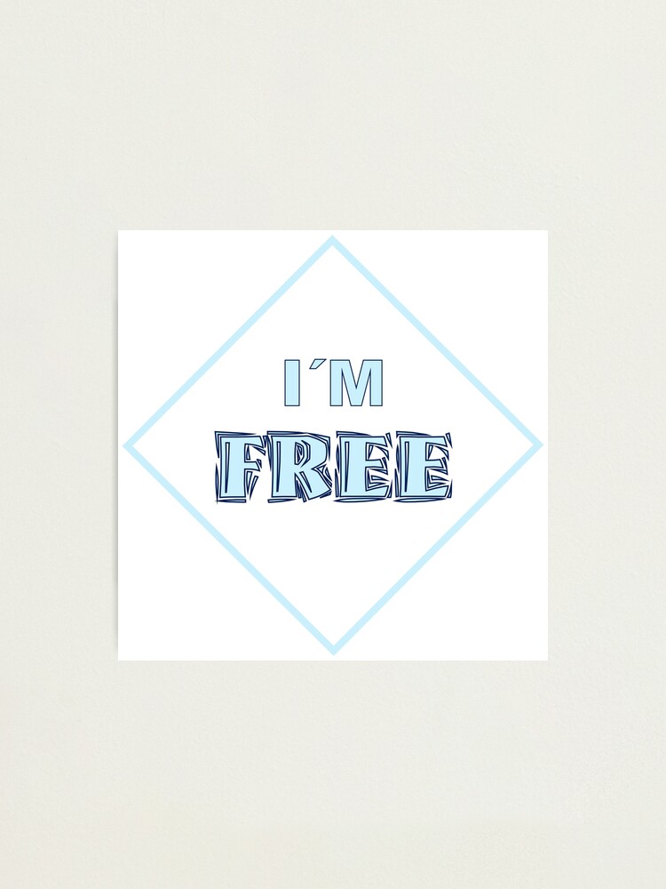 Lámina fotográfica «YO SOY LIBRE - YO SOY LIBRE cartel de letras ...