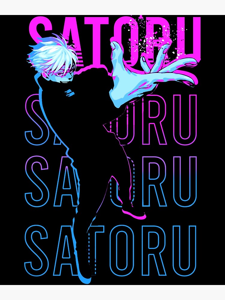 "Jujutsu Kaisen Merch Satoru Gojo Text Street Retro 80er Jahre Hemd ...