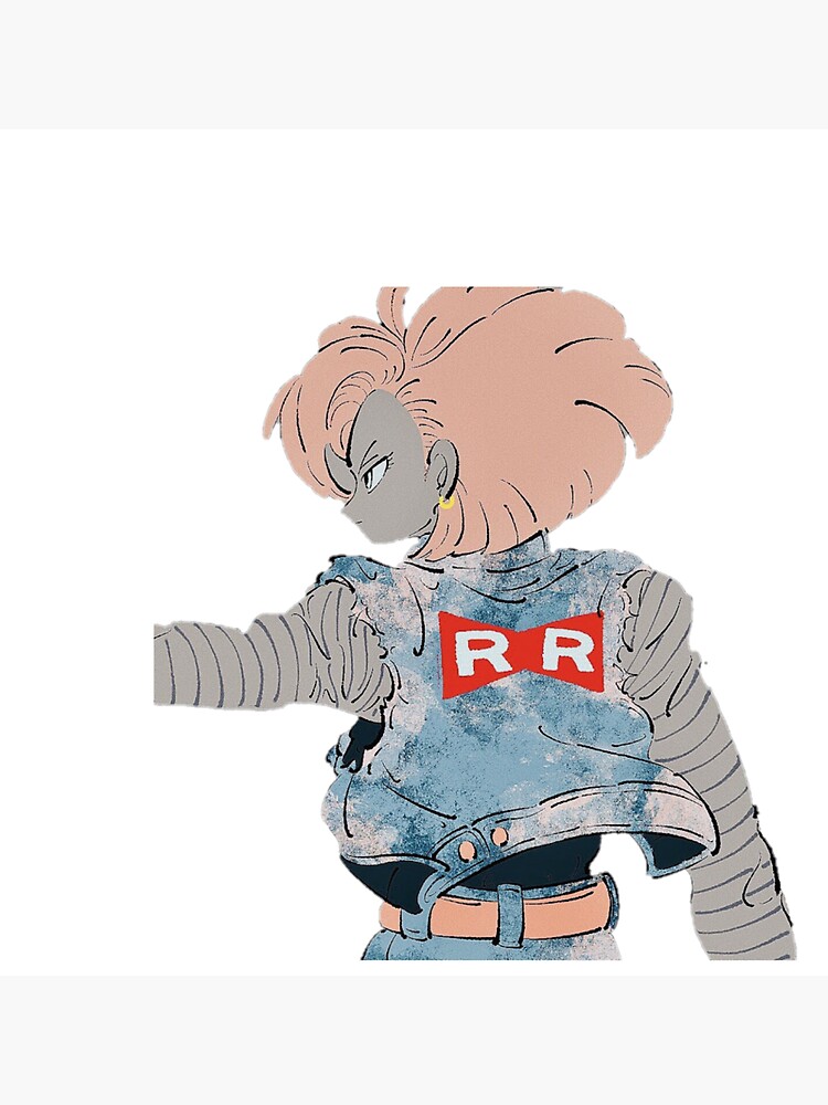 "RED RIBBON ARMY Android 18" Sticker by Dpecimen | Redbubble