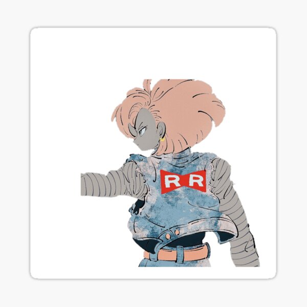"RED RIBBON ARMY Android 18" Sticker by Dpecimen | Redbubble