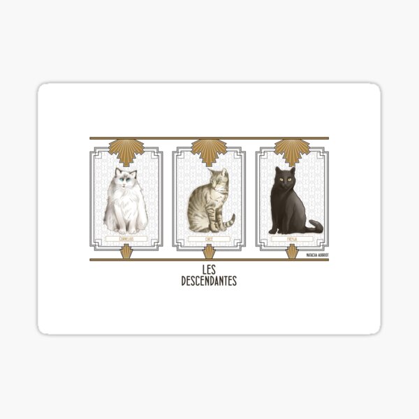 "Familiar trio from the novel Trisk'elles" Sticker by Ibasopdet | Redbubble