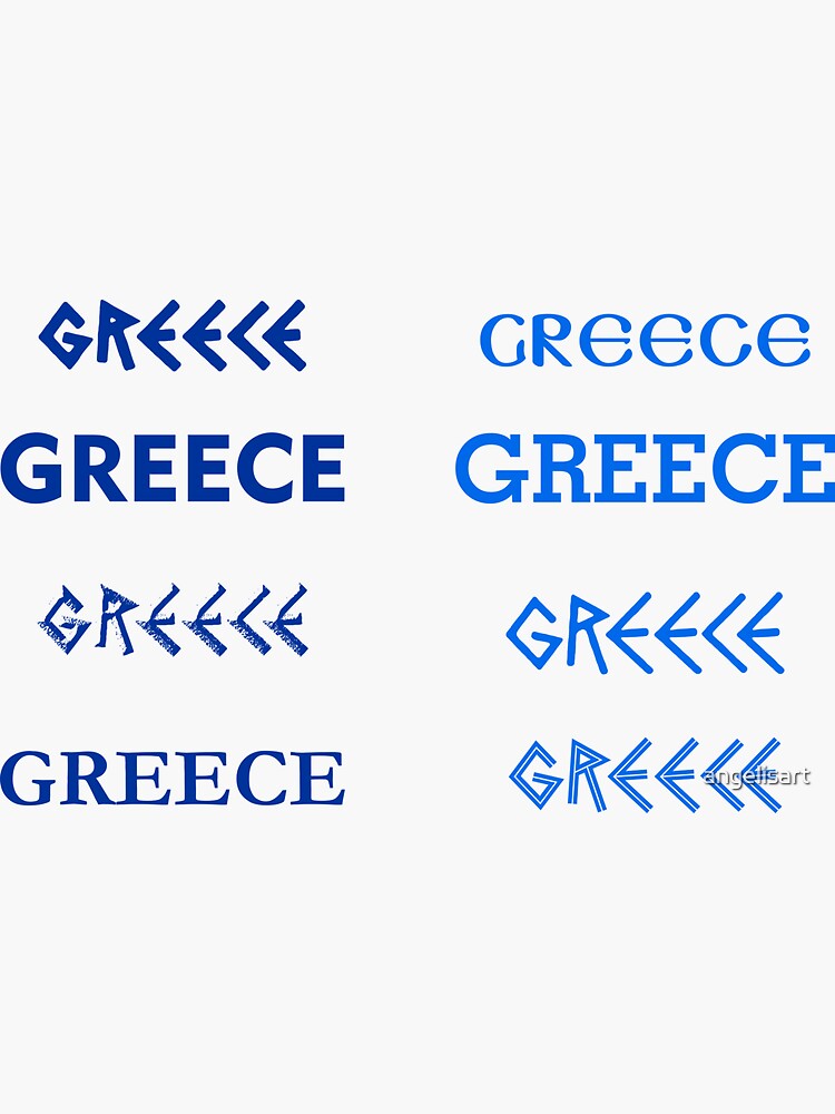 "Greece sticker pack" Sticker for Sale by angelisart | Redbubble
