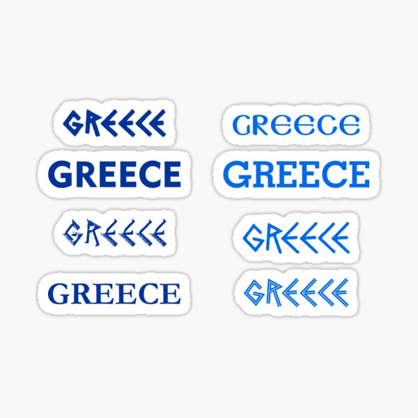 "Greece sticker pack" Sticker for Sale by angelisart | Redbubble