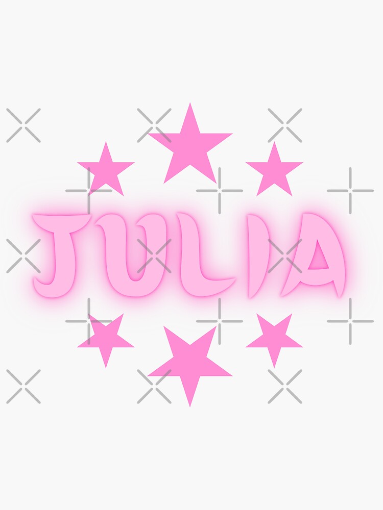 "Lovely Girl Named Julia" Sticker for Sale by PatternsUp | Redbubble