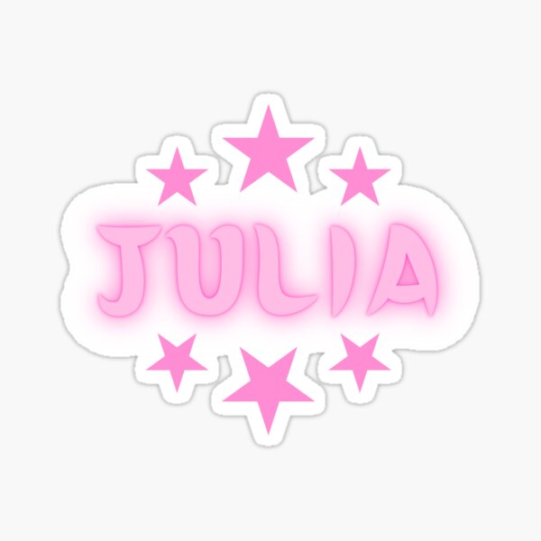 "Lovely Girl Named Julia" Sticker for Sale by PatternsUp | Redbubble