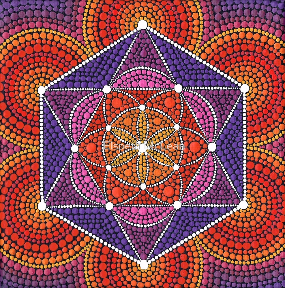 "Fire Star- Genesis Pattern" by Elspeth McLean | Redbubble