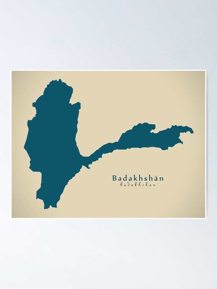 "Modern Map - Badakhshan province map Afghanistan AF" Poster for Sale ...