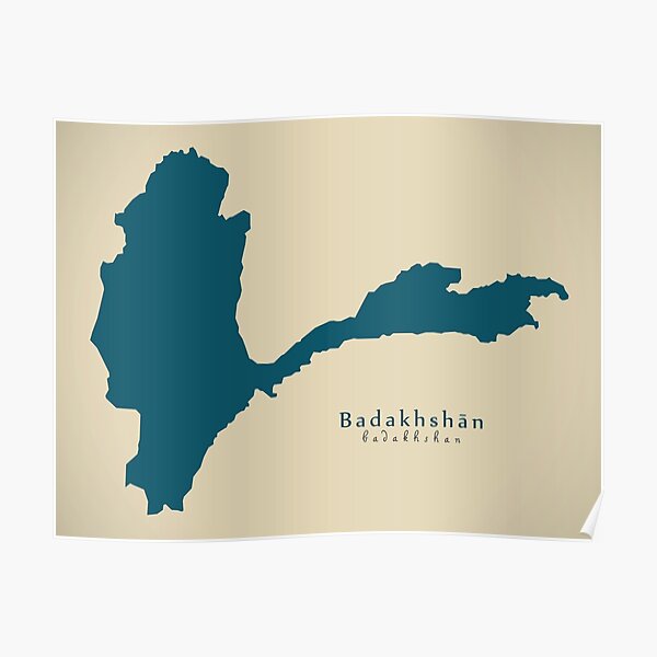 "Modern Map - Badakhshan province map Afghanistan AF" Poster for Sale ...