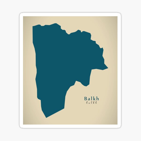 "Modern Map - Balkh province map Afghanistan AF" Sticker for Sale by ...