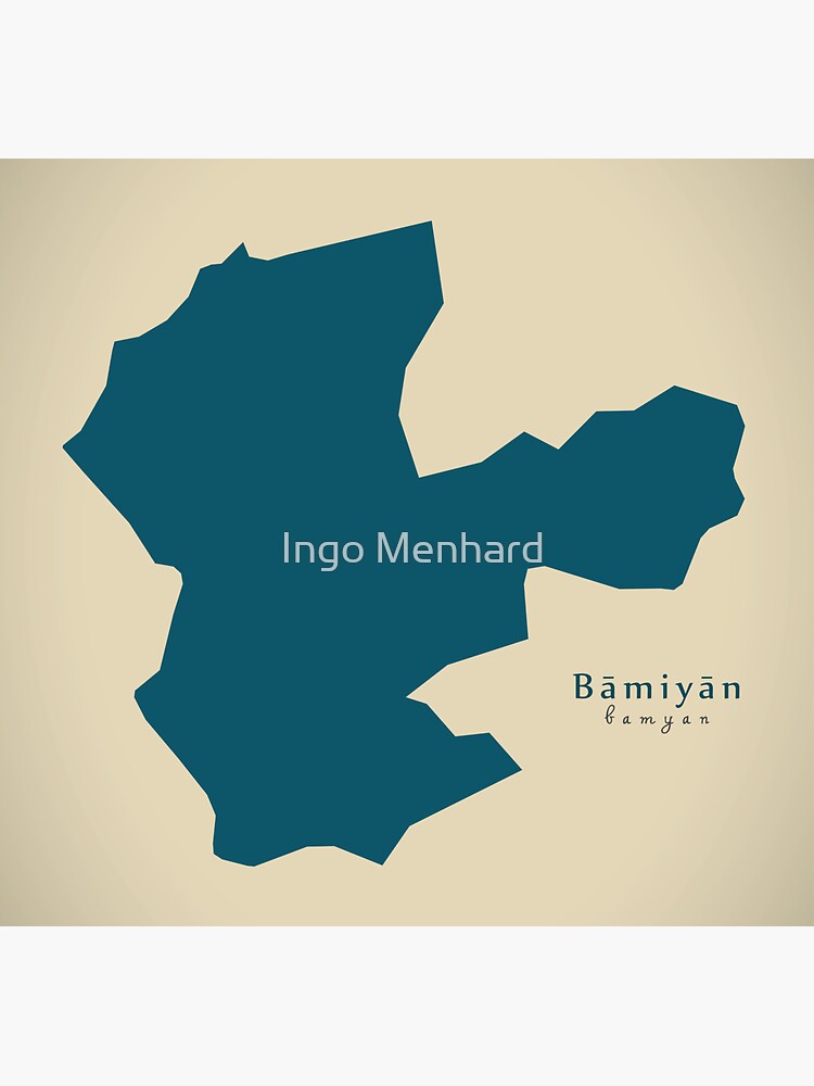 "Modern Map - Bamiyan province map Afghanistan AF" Sticker for Sale by ...