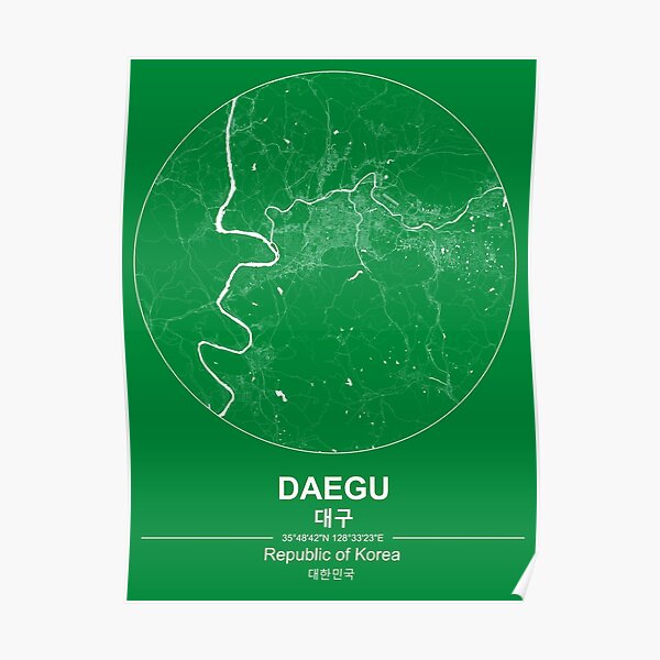 "Daegu (Republic of Korea) City Map" Poster for Sale by jesse-stewart18 ...