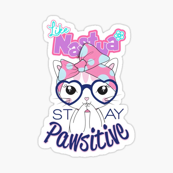 "Like Nastya Show, Kids Nastya Show, Cute Cat" Sticker for Sale by ...