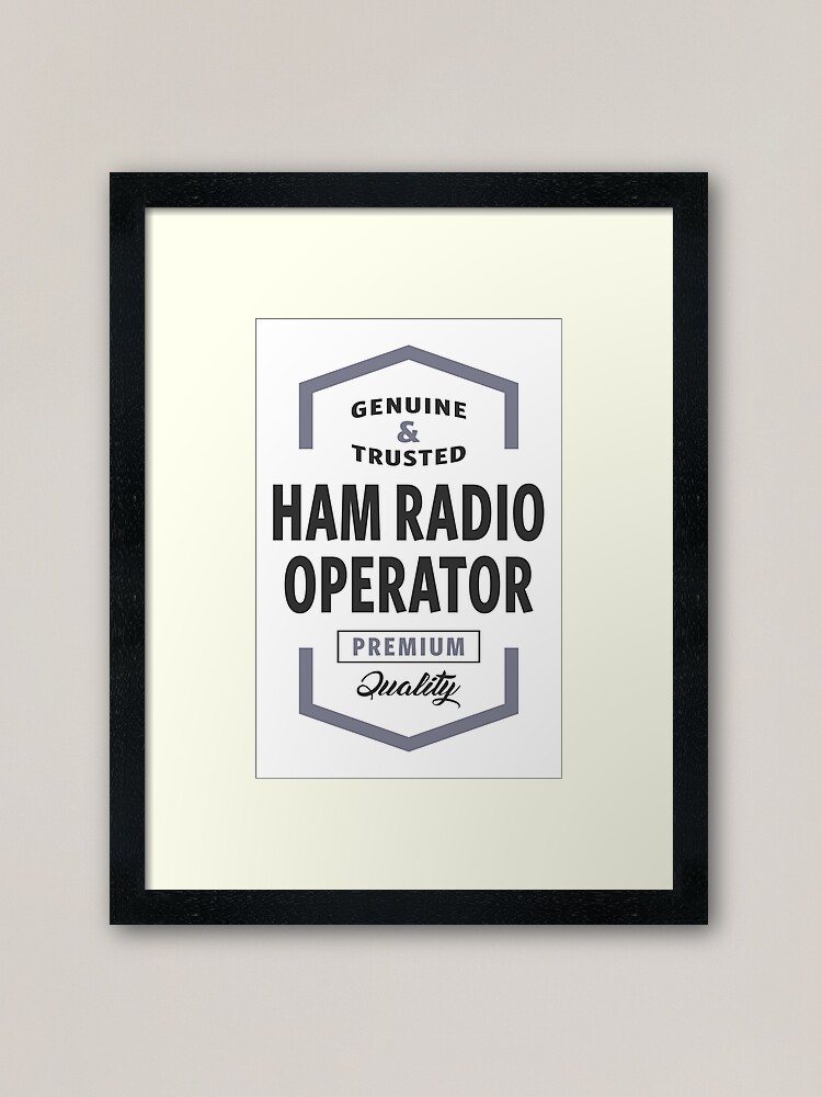 "HAM Radio Operator Logo Gifts" Framed Art Print for Sale by cidolopez ...
