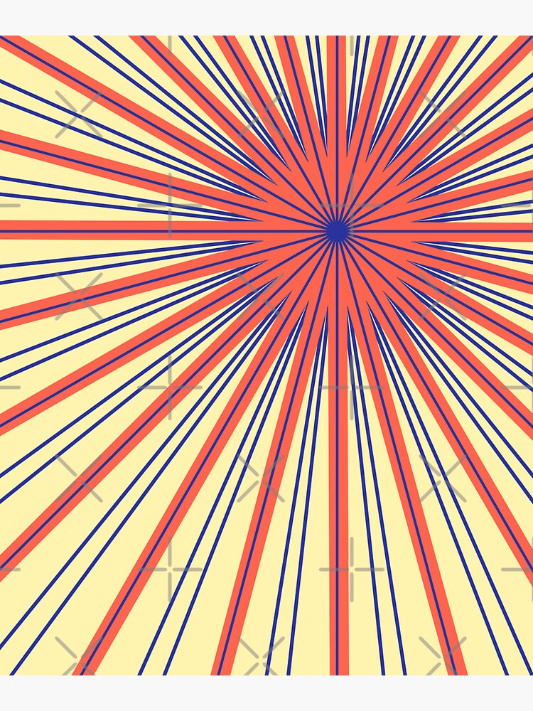 "Colorful Sunburst Art - Radial Sunburst Art - Modern Abstract ...