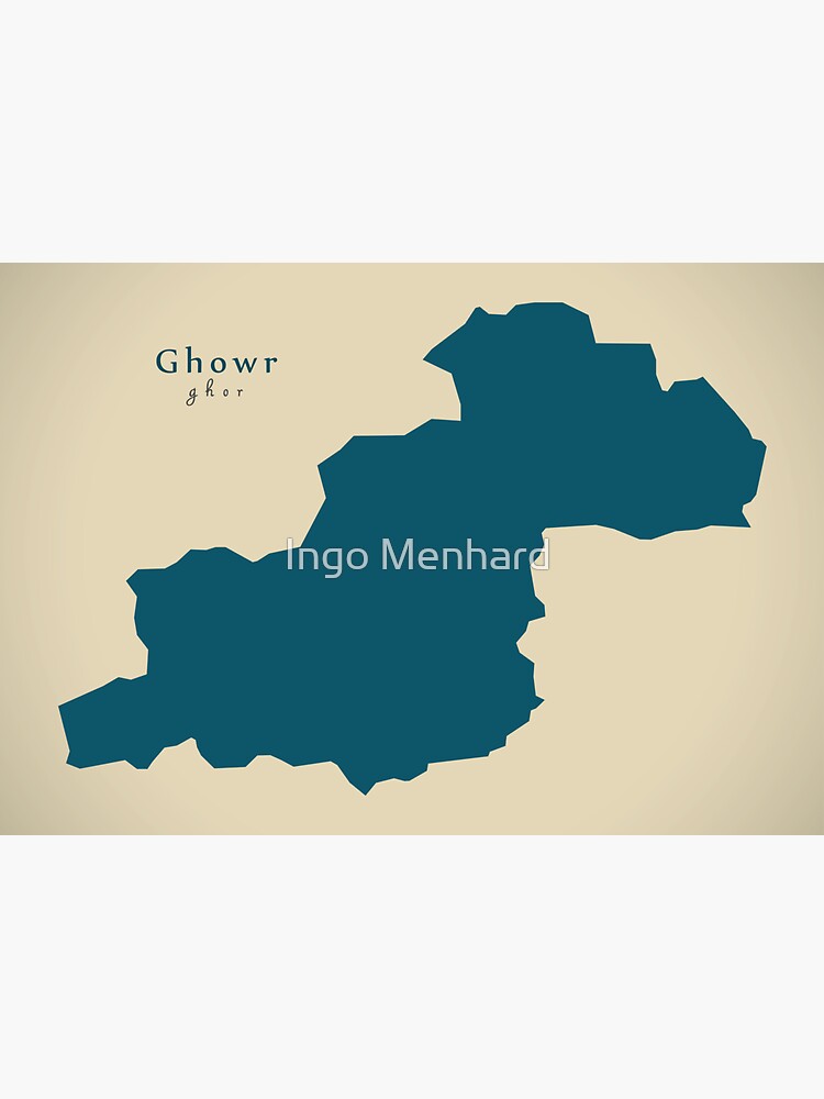 "Modern Map - Ghowr province map Afghanistan AF" Sticker for Sale by ...