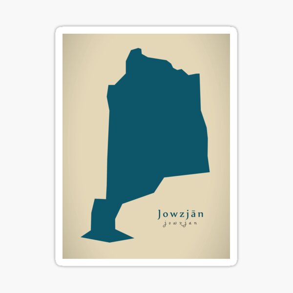 "Modern Map - Jowzjan province map Afghanistan AF" Sticker for Sale by ...