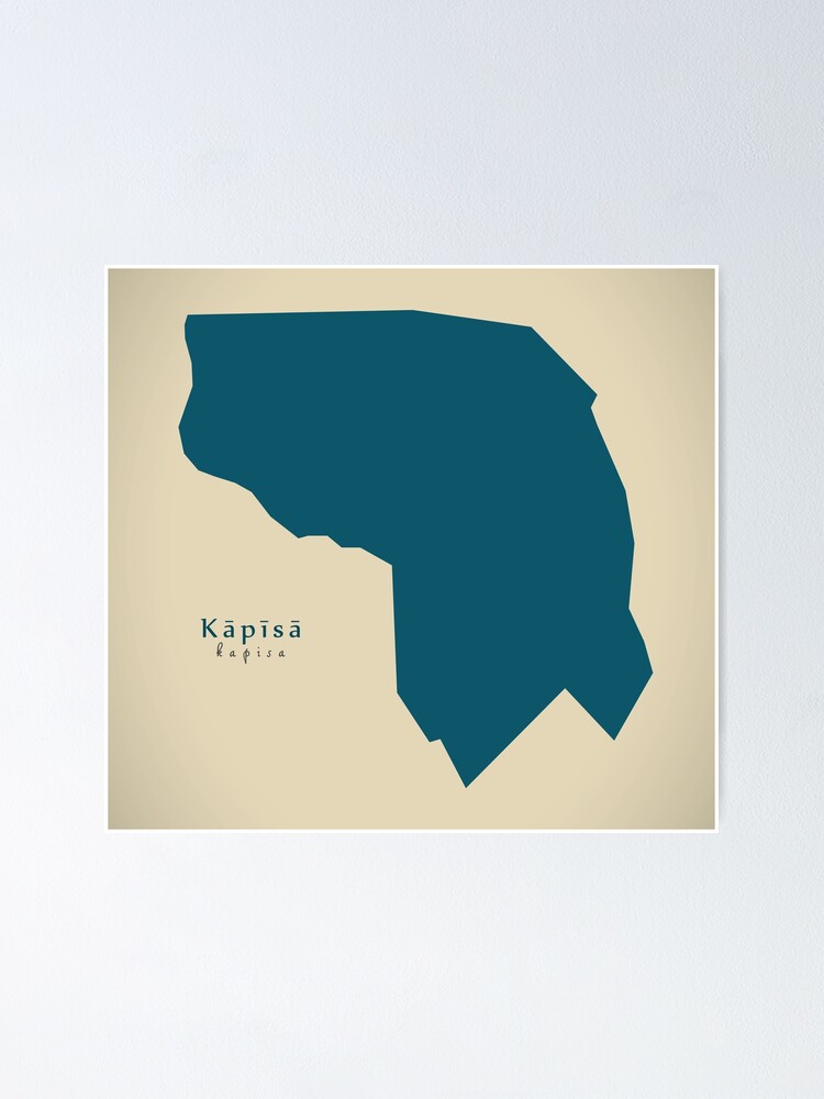 "Modern Map - Kapisa province map Afghanistan AF" Poster by ingomenhard ...