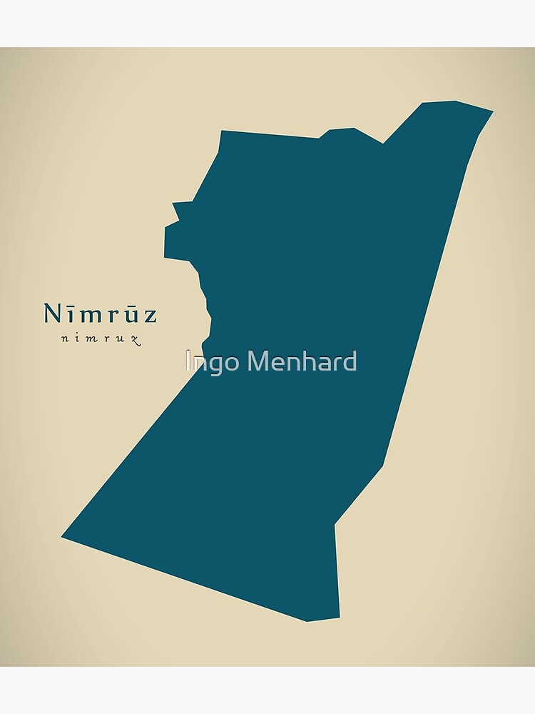 Lámina fotográfica «Mapa moderno - mapa de la provincia de Nimruz ...