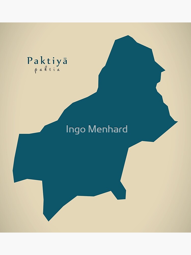 "Modern Map - Paktiya province map Afghanistan AF" Poster for Sale by ...