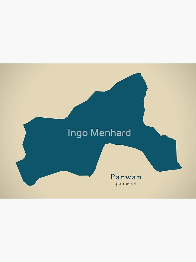 "Modern Map - Parwan province map Afghanistan AF" Poster for Sale by ...