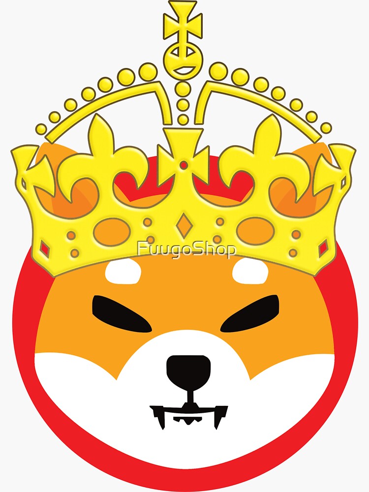 "SHIB Crown logo Shiba Inu coin Cryptocurrency black background ...