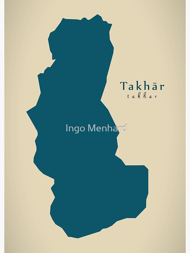 "Modern Map - Takhar province map Afghanistan AF" Poster for Sale by ...