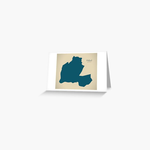 "Modern Map - Zabol province map Afghanistan AF" Greeting Card by ...