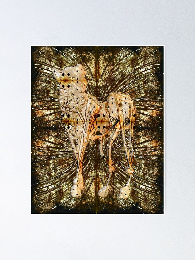 "Clockwork Cyborg Cheetah" Poster by Illustrata | Redbubble