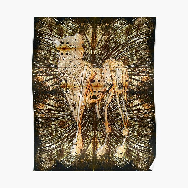 "Clockwork Cyborg Cheetah" Poster by Illustrata | Redbubble