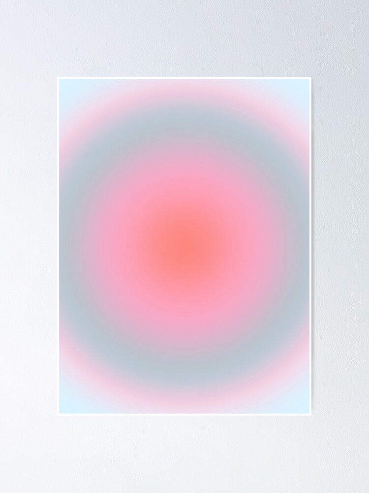 "Gradient Print Preppy Modern Decor Pastel Soft Aesthetic Minimal ...