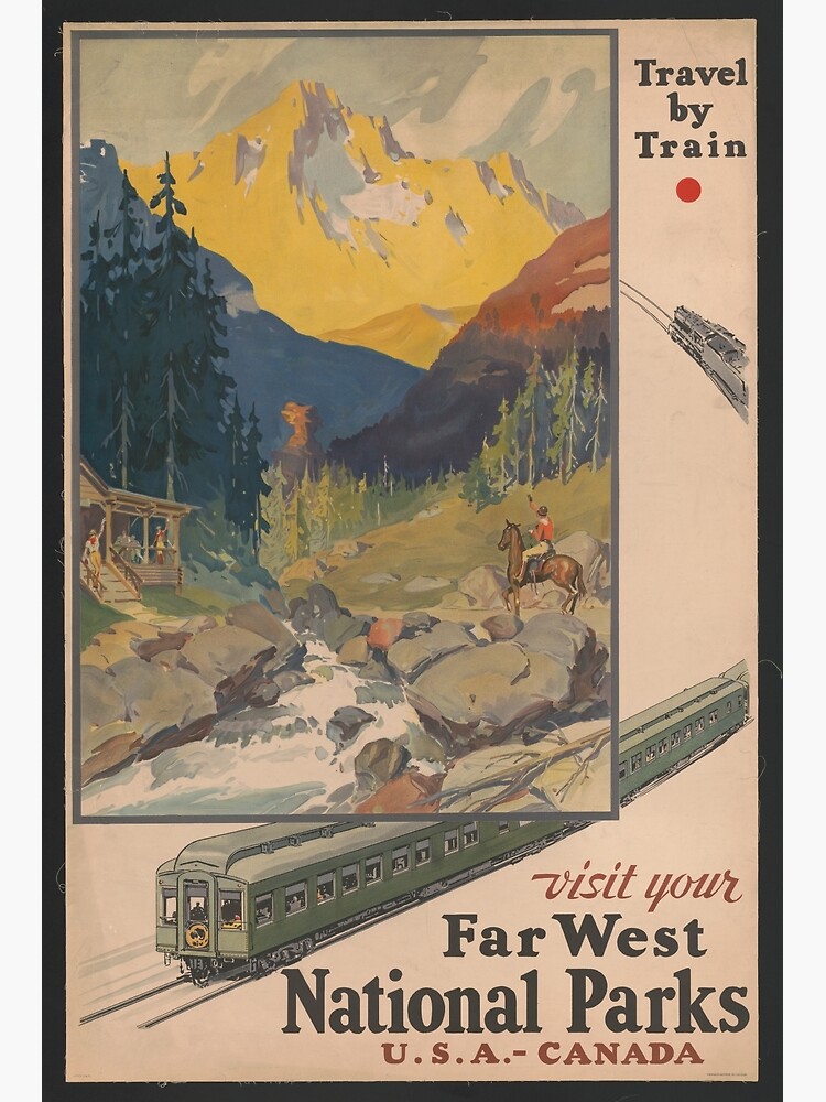 Póster «Cartel de viaje de los parques nacionales de la década de 1920 ...
