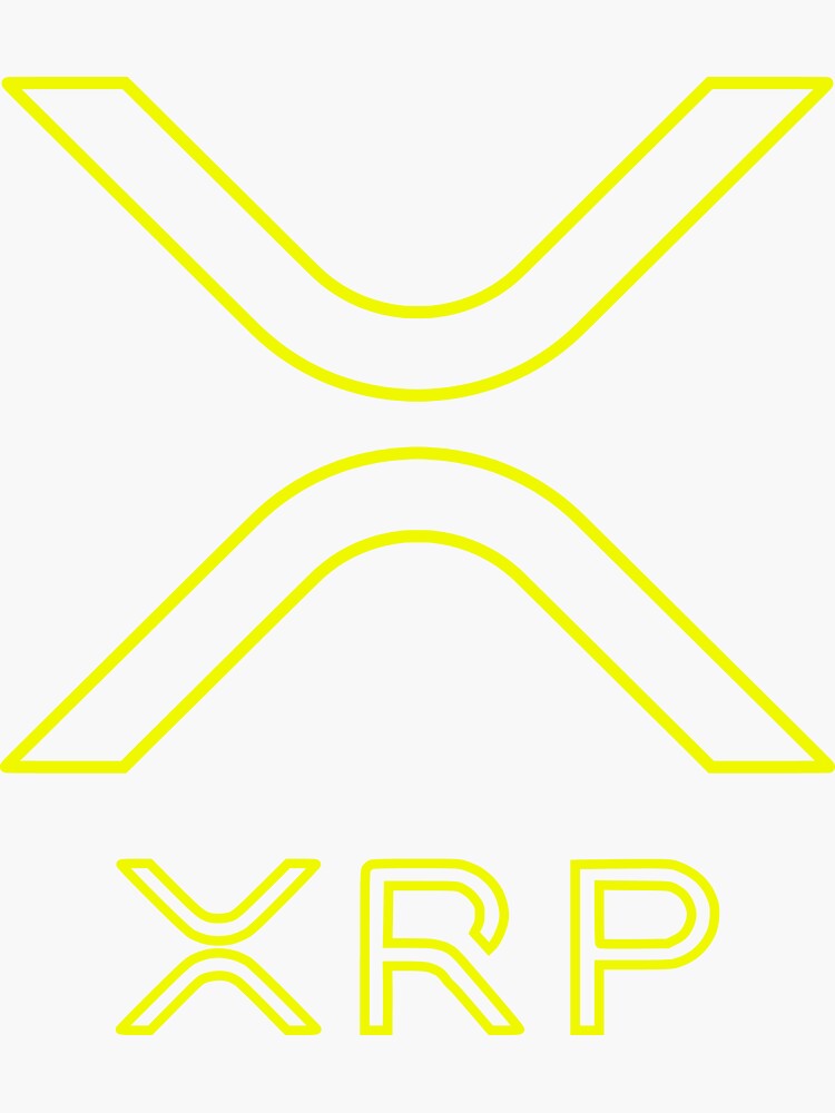 "XRP Outline Lemon" Sticker by PopFoxT-shirts | Redbubble