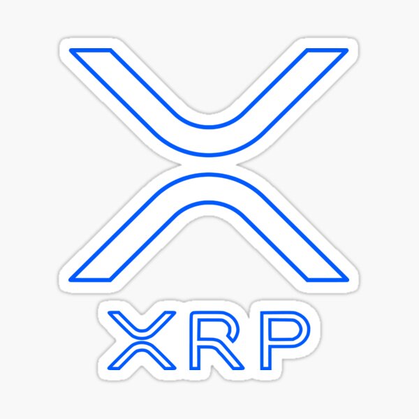 "XRP Outline Ocean" Sticker for Sale by PopFoxT-shirts | Redbubble