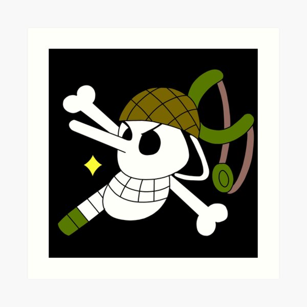 "Usopp flag skull logo" Art Print by Almorrana | Redbubble