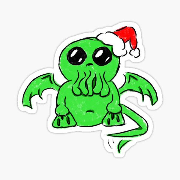 "Santa Cthulhu" Sticker for Sale by MxMega | Redbubble