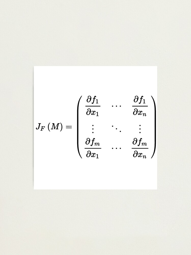 Lámina fotográfica «Matriz jacobiana, importante herramienta del ...