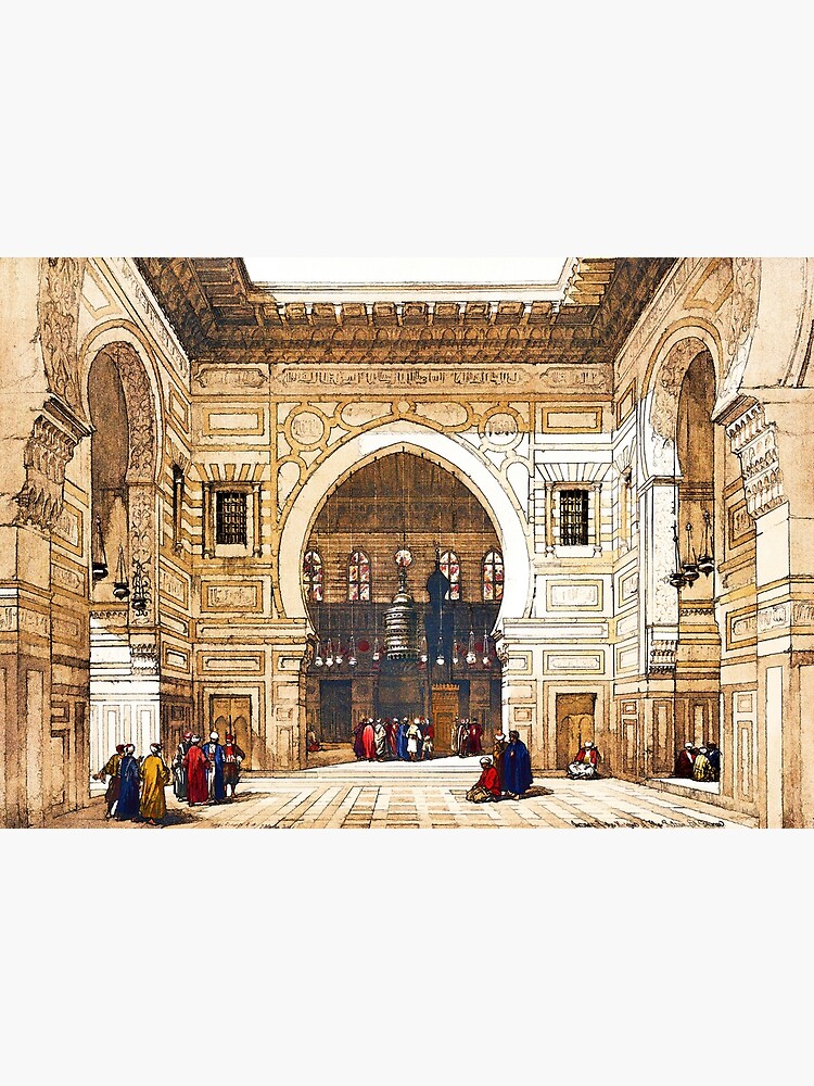 Póster «Interior de la mezquita del Sultán el Ghoree Ilustración de ...