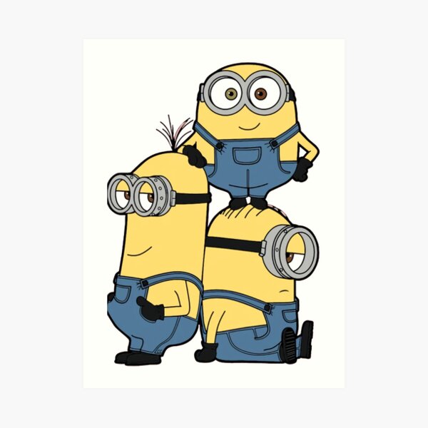 "despicable me Minions Bob, Kevin and Stuart " Art Print for Sale by ...